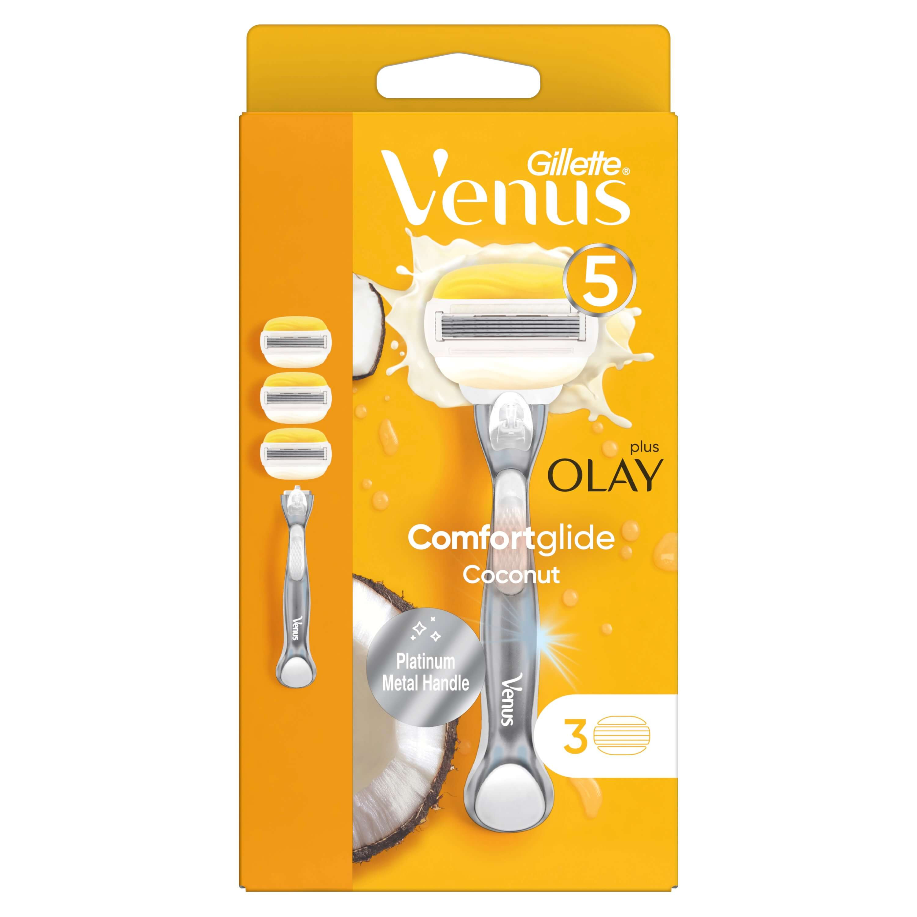 Venus Comfortglide Coconut plus Olay Razor - 3 Blades | Mashco