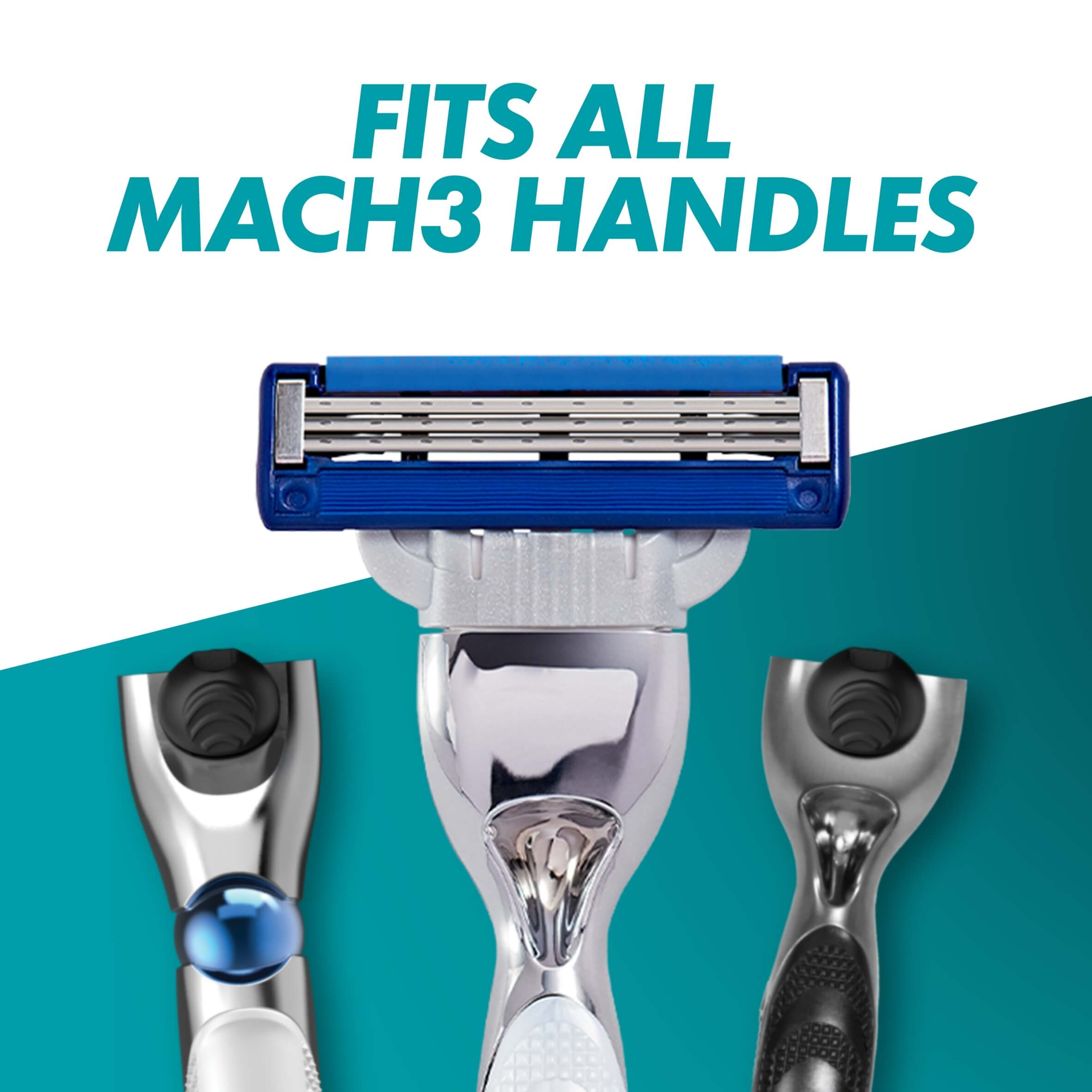 Gillette Mach3 Turbo Razor Refills for Men, 8 Razor Blade Refills | Mashco