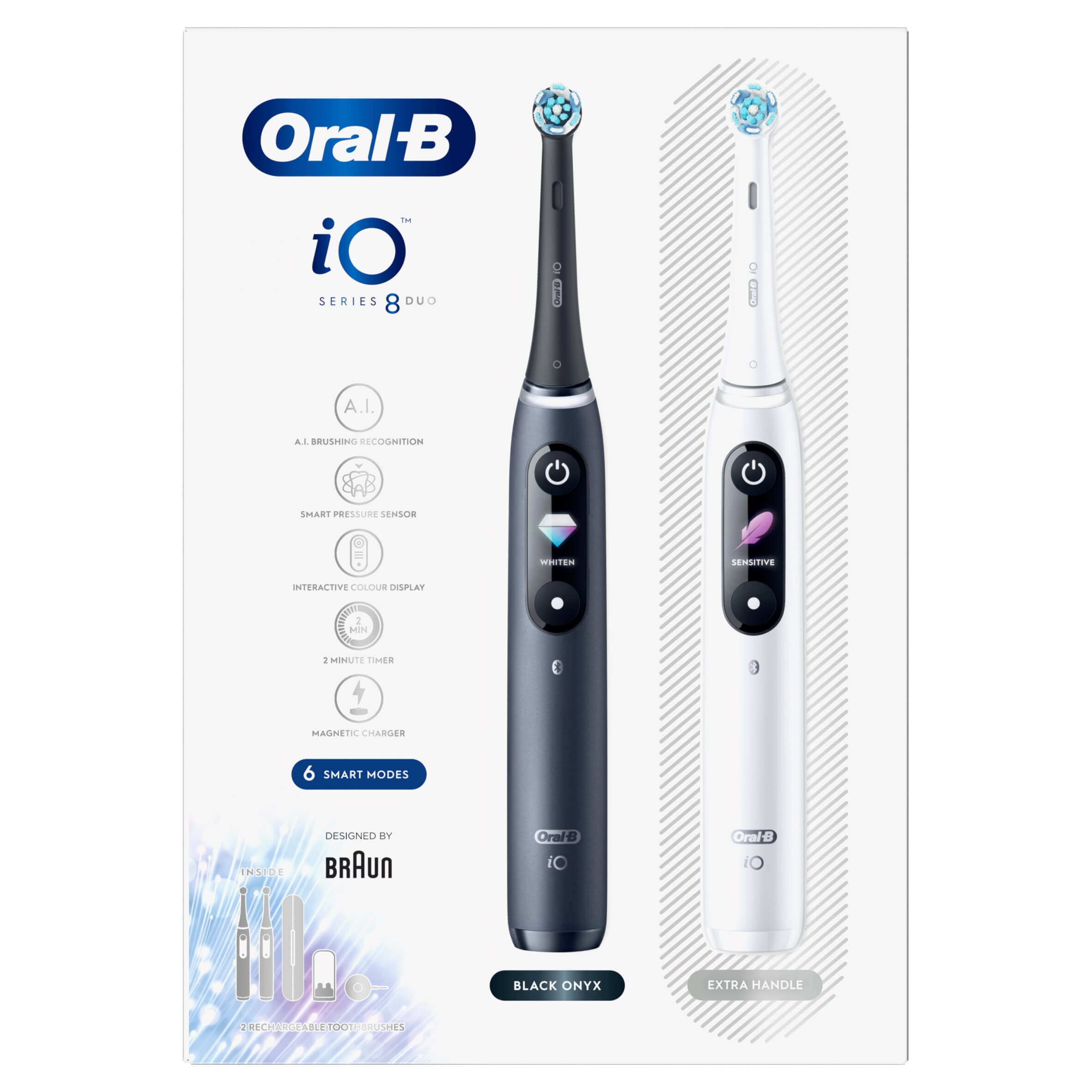 Oral-B iO 8 Black & White Electric Toothbrushes | Mashco