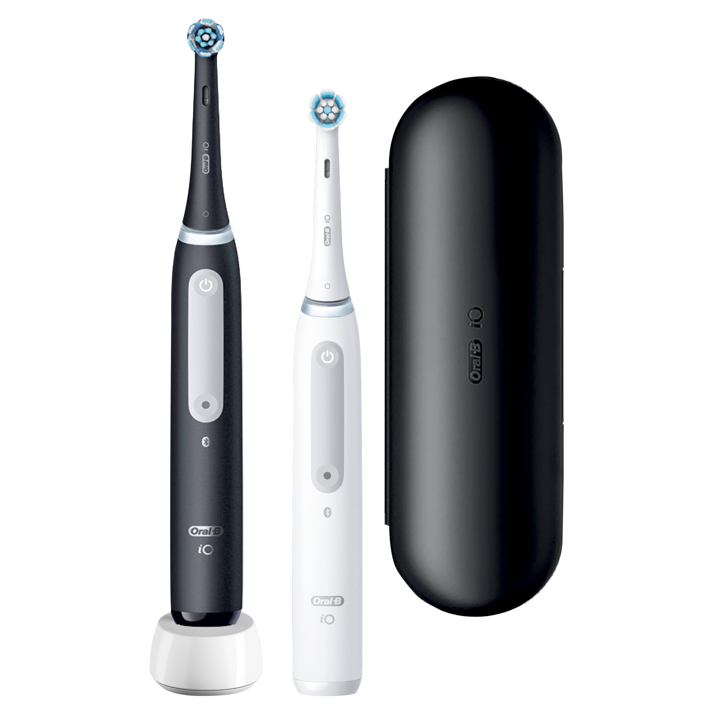 Oral-B iO 4 Dual Pack, Black & White Electric Toothbrushes, 2 ...