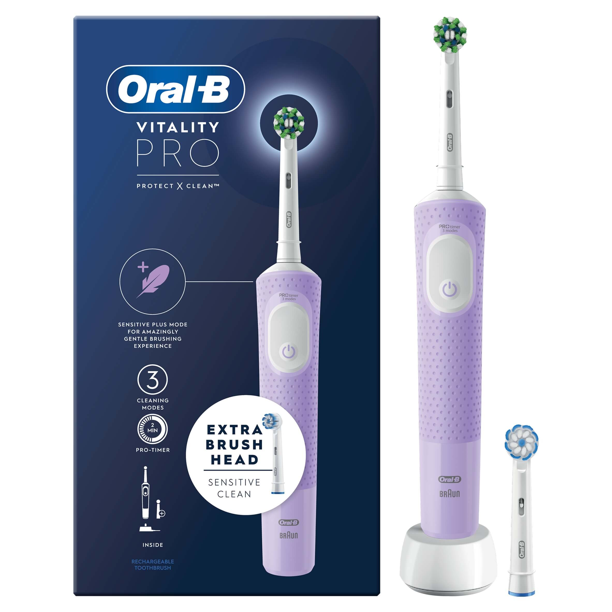 Oral-B Vitality Pro Purple Electric Toothbrush | Mashco