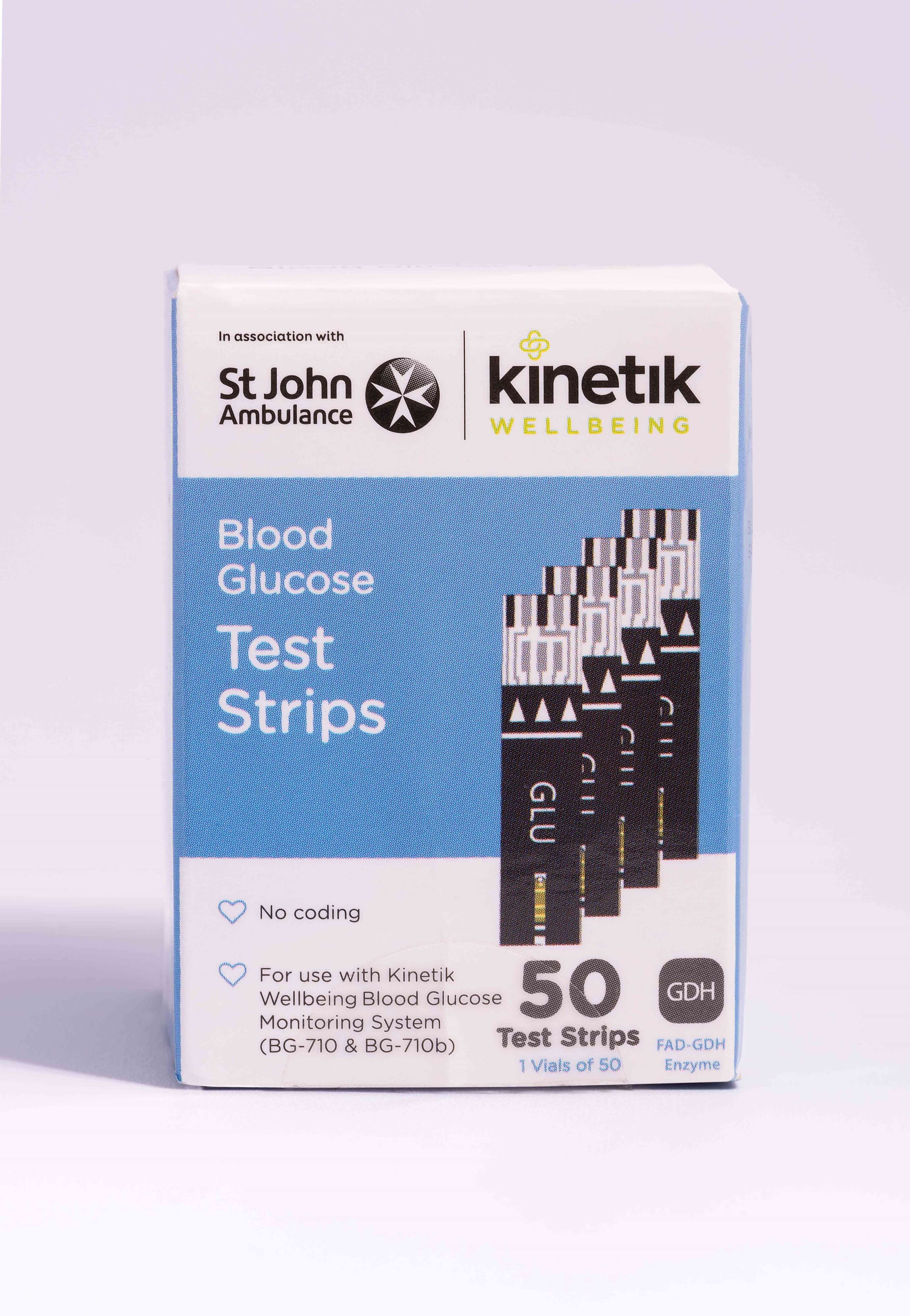 Kinetik Blood Glucose Test Strips (Pack of 50) | Mashco