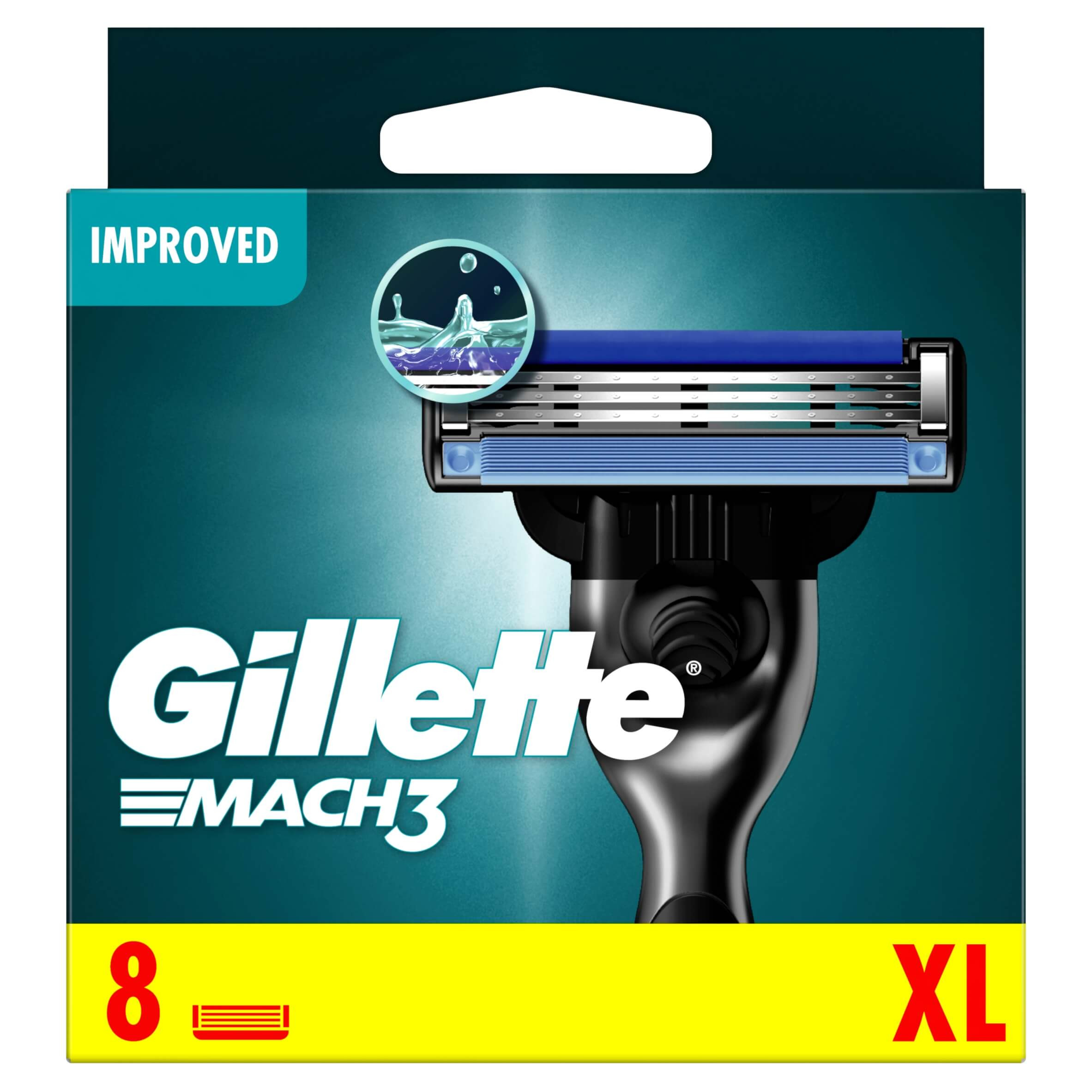 Gillette Mach3 Razor Refills for Men, 8 Razor Blade Refills | Mashco