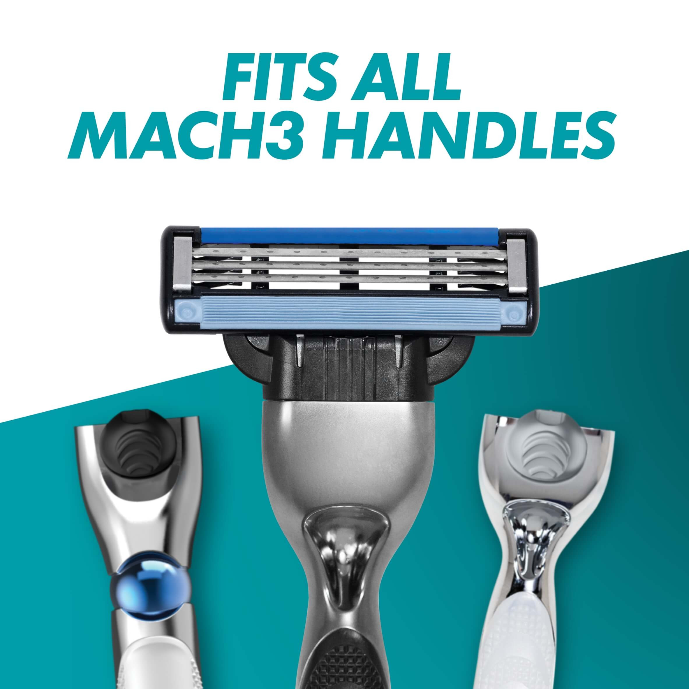 Gillette Mach3 Razor Refills for Men, 8 Razor Blade Refills | Mashco