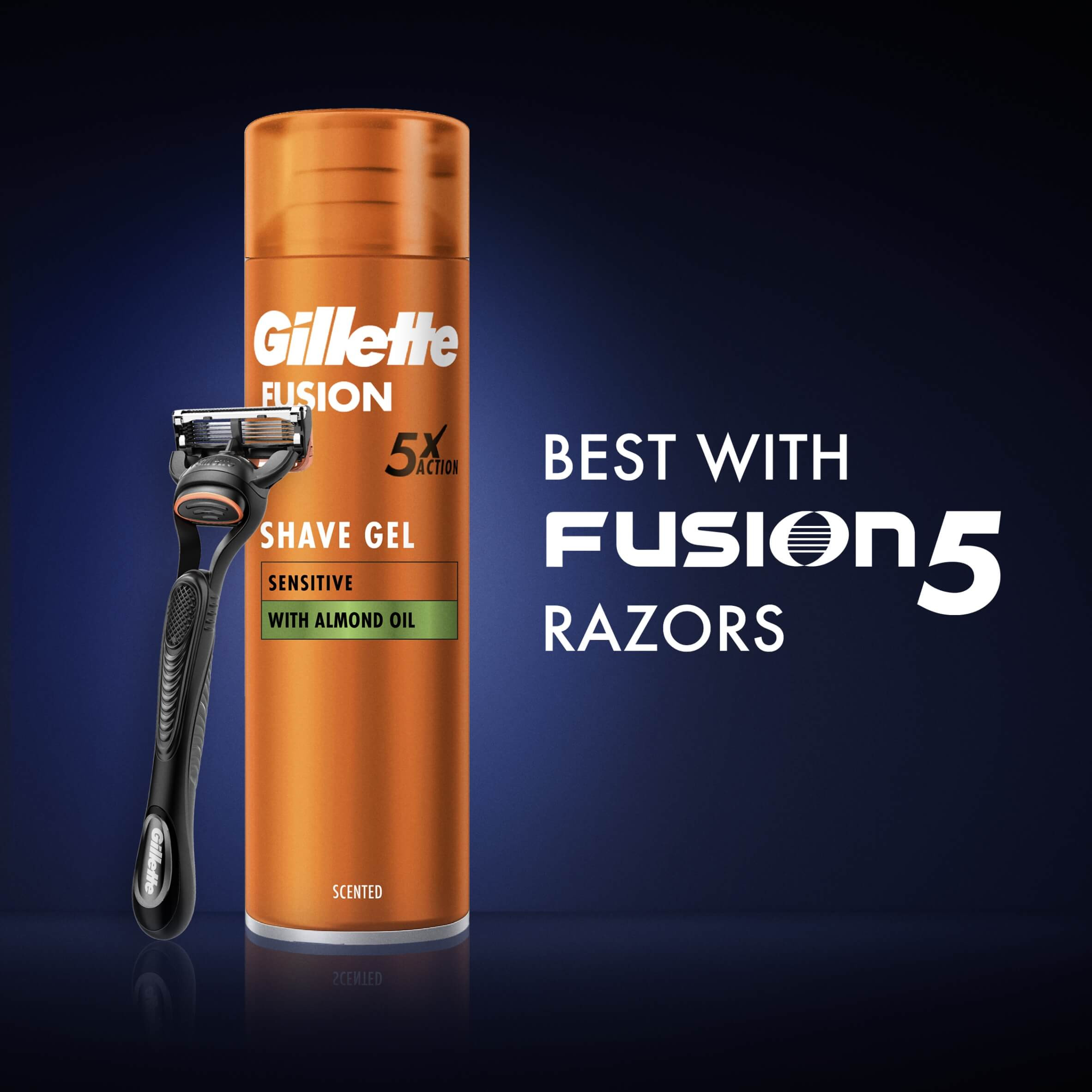 Gillette Fusion Shave Gel Sensitive, 200ml - Gillette - Male Grooming | Mashco