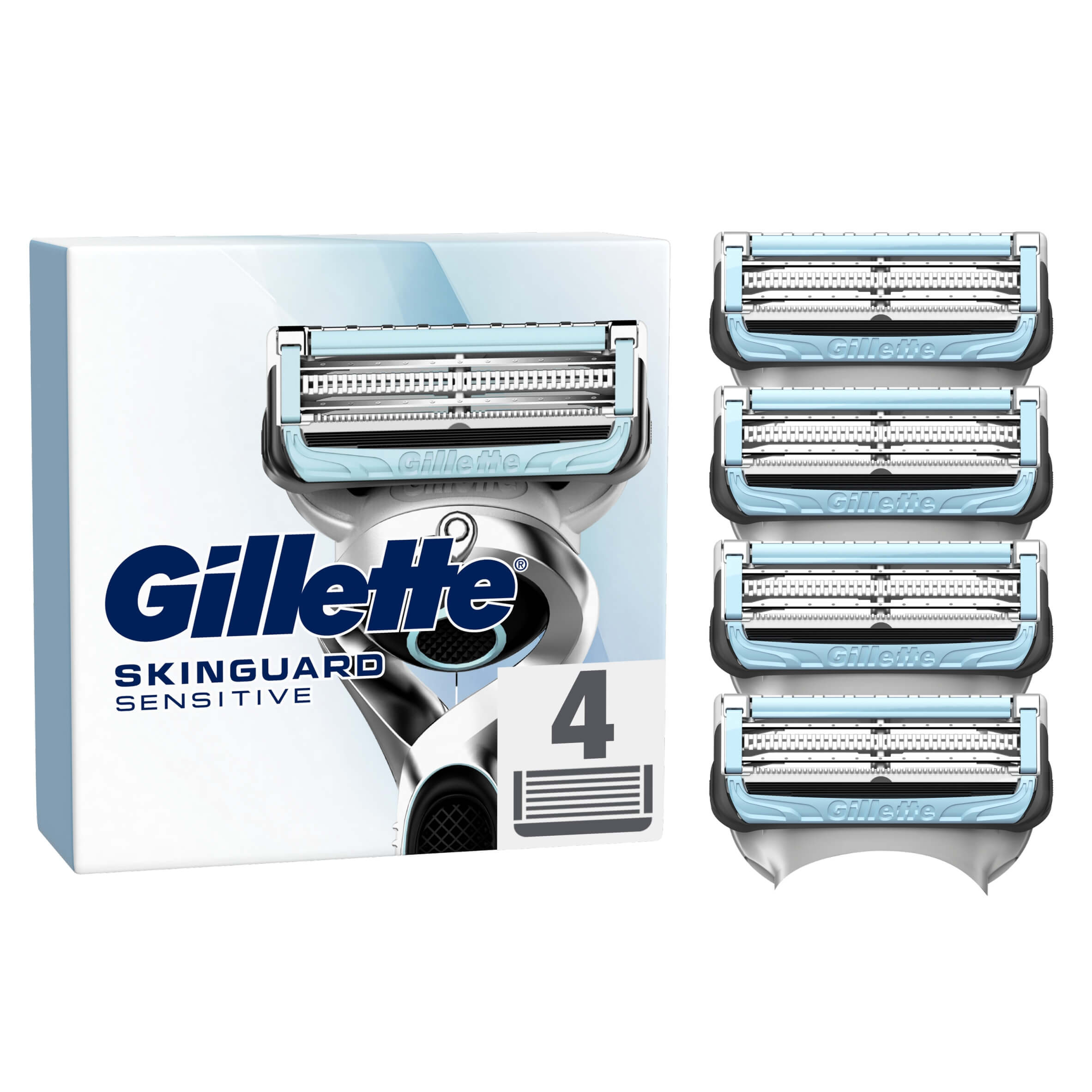 Gillette SkinGuard Sensitive Razor Blade Refills for Men, 4 Blades | Mashco