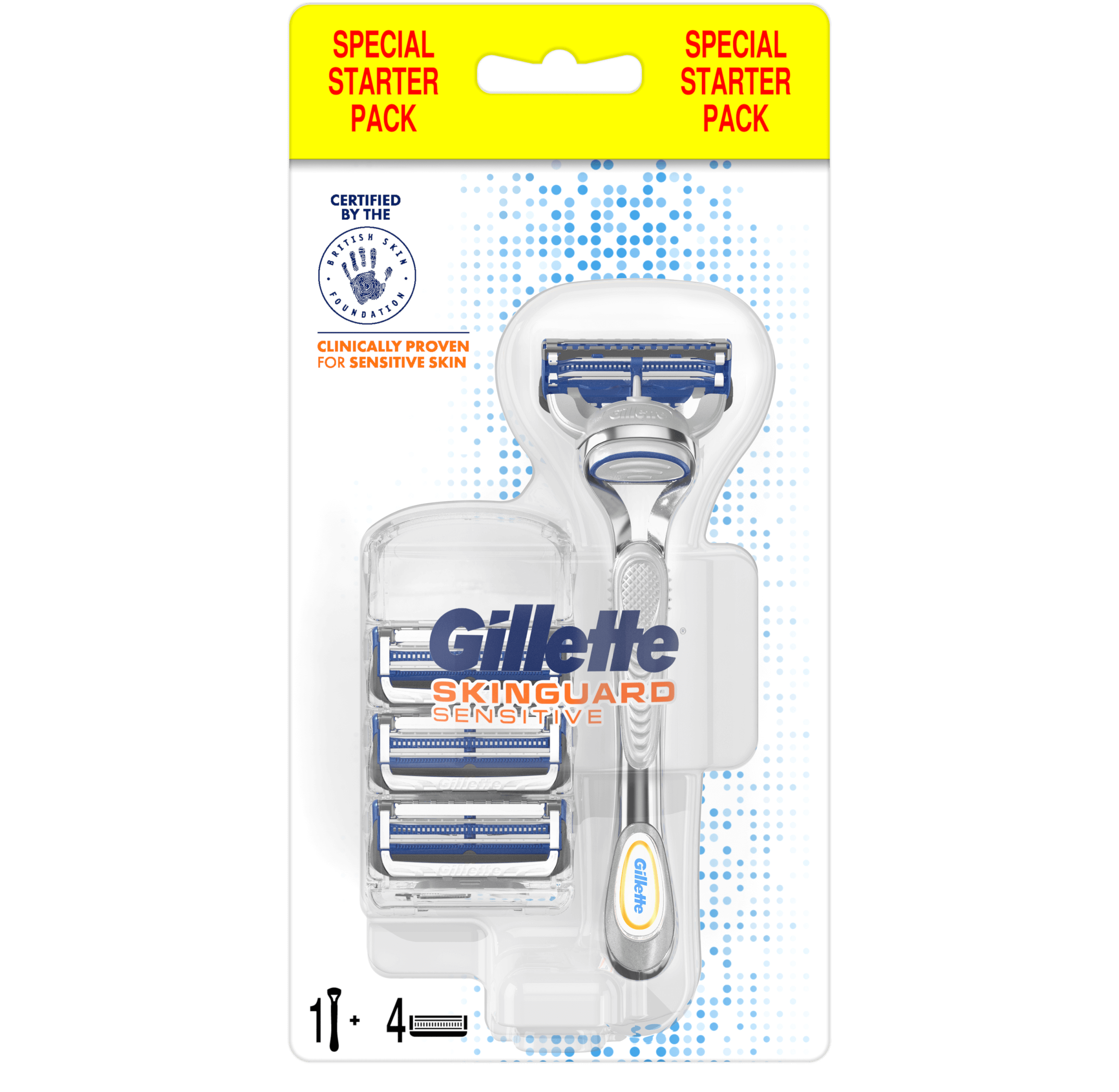 Gillette SkinGuard Razor + 3 Blades | Mashco