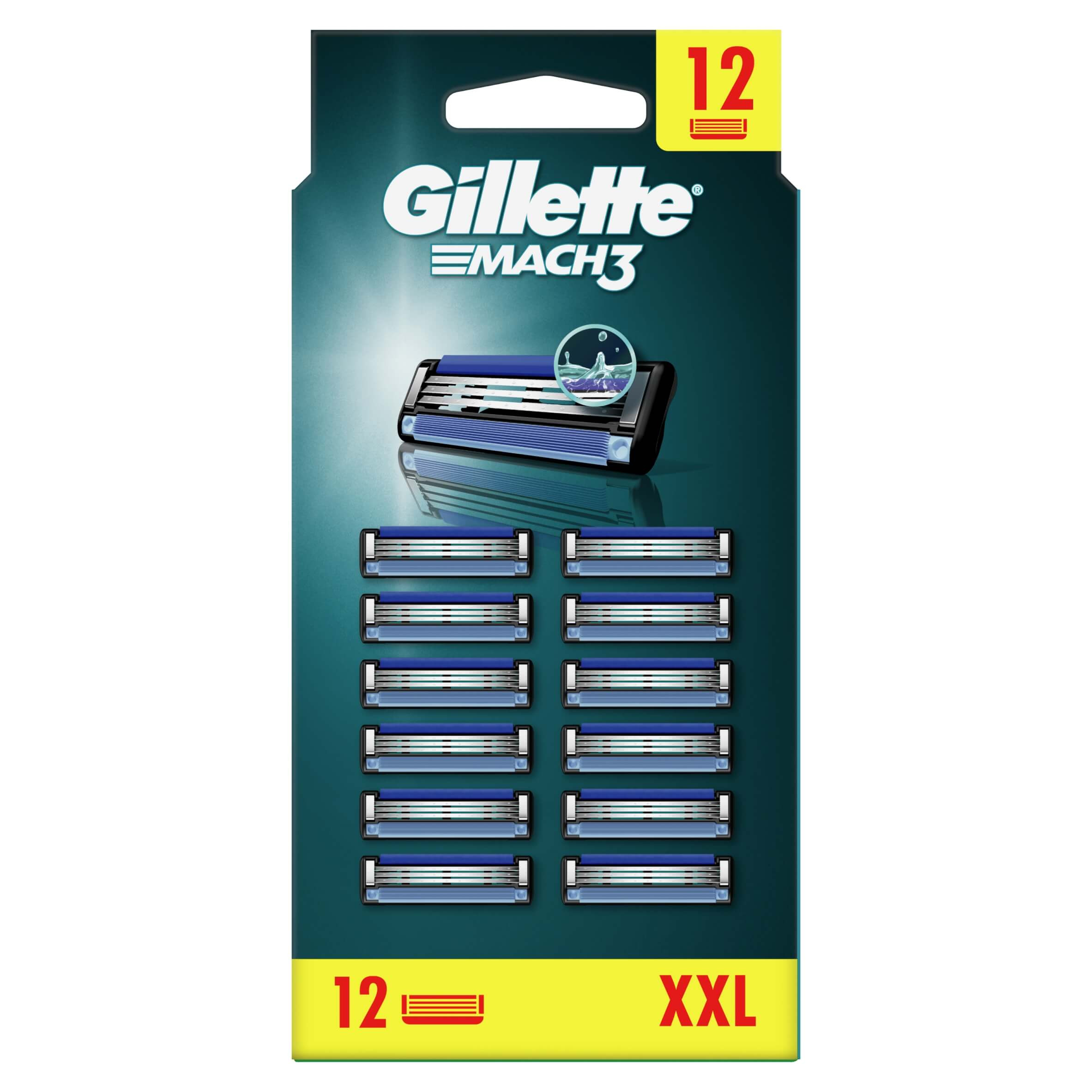 Gillette Mach3 Men’s Razor Blade Refills, 12 Count | Mashco