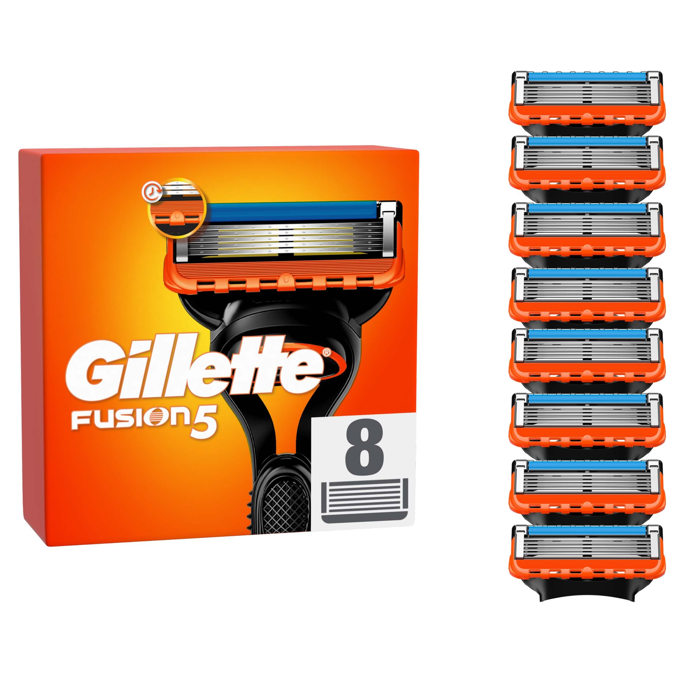Gillette Fusion5 Razor Refills For Men, 8 Razor Blade Refills | Mashco