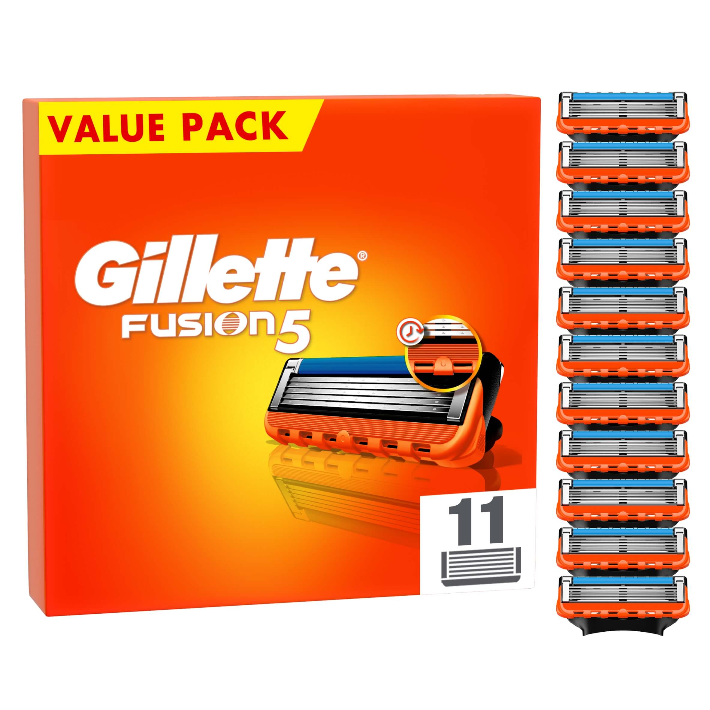 Gillette Fusion5 Razor Refills For Men, 11 Razor Blade Refills | Mashco