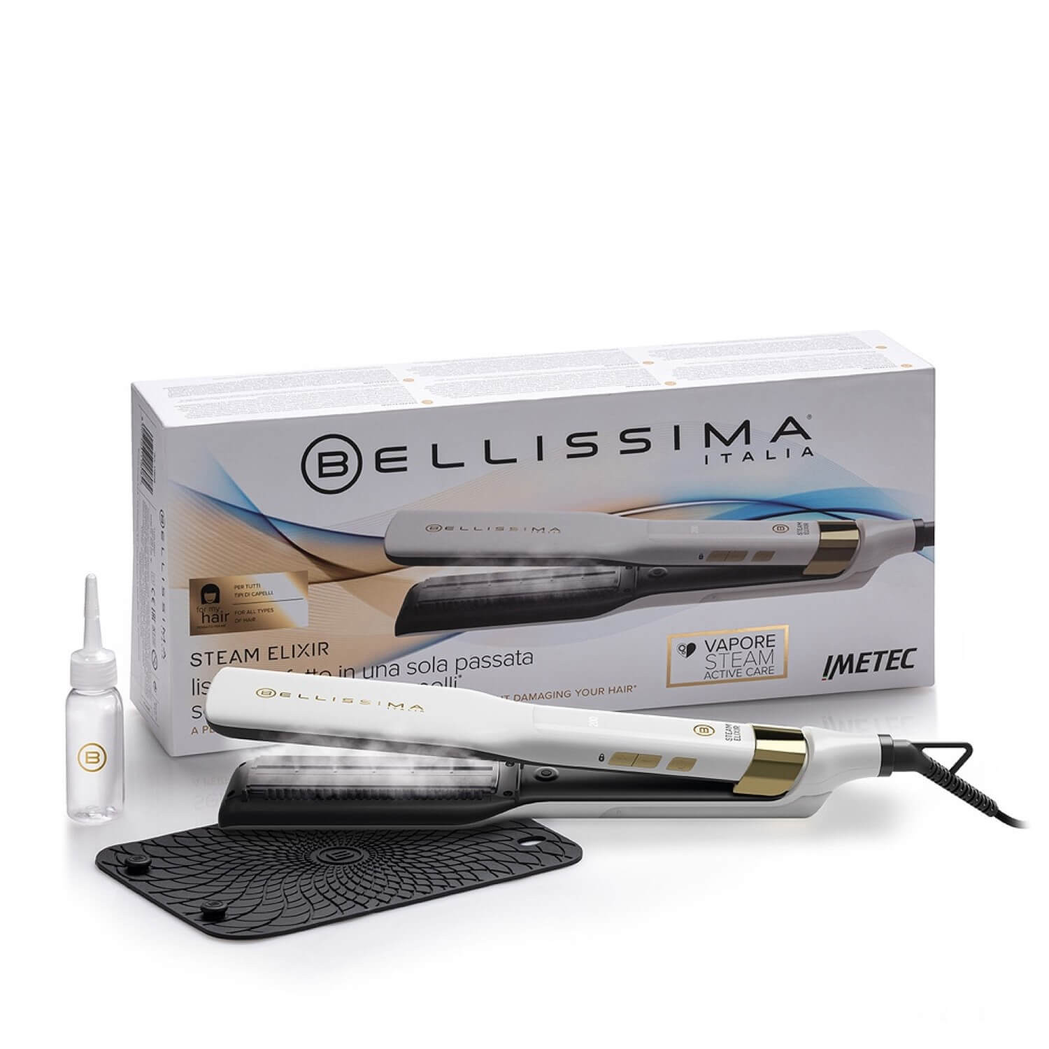 Bellissima Italia Steam Elixir Straightener | Mashco