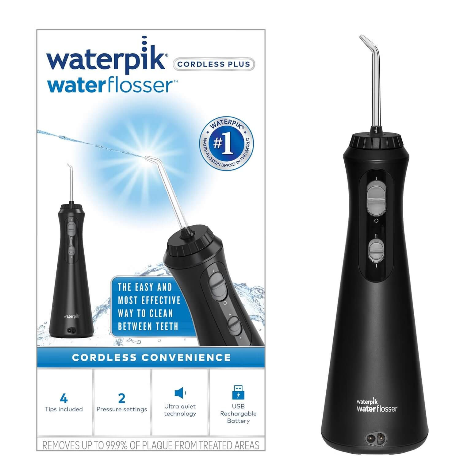 Waterpik Cordless Plus Water Flosser WP-492UK -BK | Mashco
